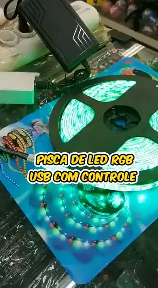 controle de led: pisca de led 10m usb + controle