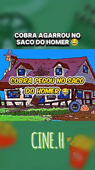 simpsons:cobra pegou no saco do homer 😂