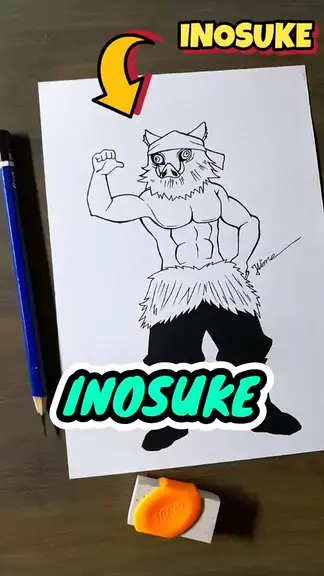 inosuke demon slayer drawing easy:drawing inosuke